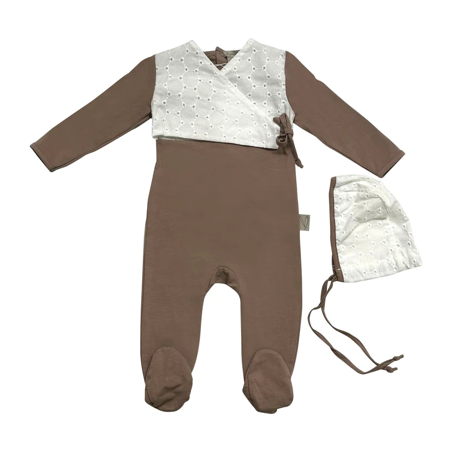 Eyelet Set in Beige – Baby Belle Israel